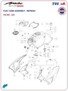 TVS Apache RTR 180 - Fuel Tank Assembly - Refresh