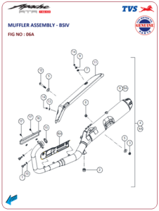 TVS Apache RTR 160 - Muffler Assembly BSIV