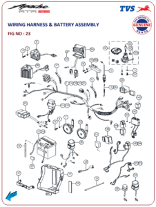 TVS Apache RTR 160 - Wiring Harness & Battery Assembly